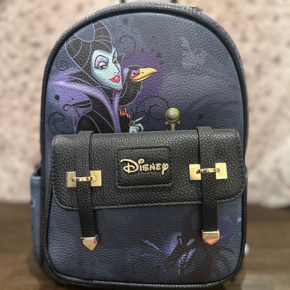 Disney | Bags | Disney Villain Black And Purple Backpack | Poshmark